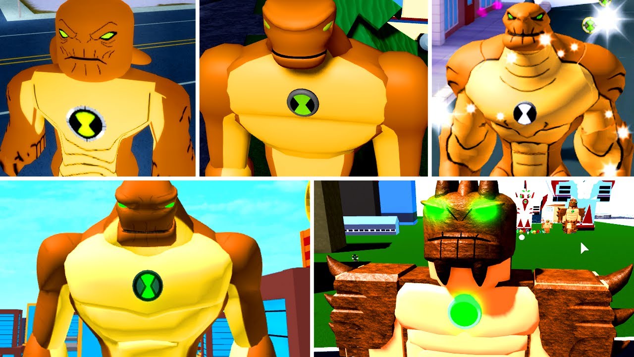 EVOLUÇÃO DO ENORMOSSAURO NO BEN 10 - ROBLOX ! (Evolution Humungousaur ...