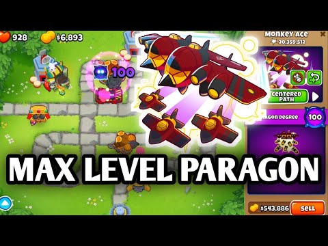 [BTD6] Monkey Ace Paragon Level 100 degree - YouTube