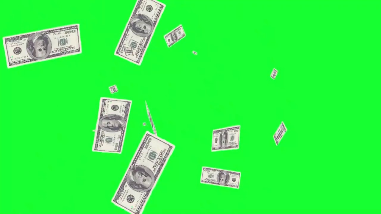 MONEY RAIN Green Screen Overlay Effect HD - Dollars Money Falling Free ...