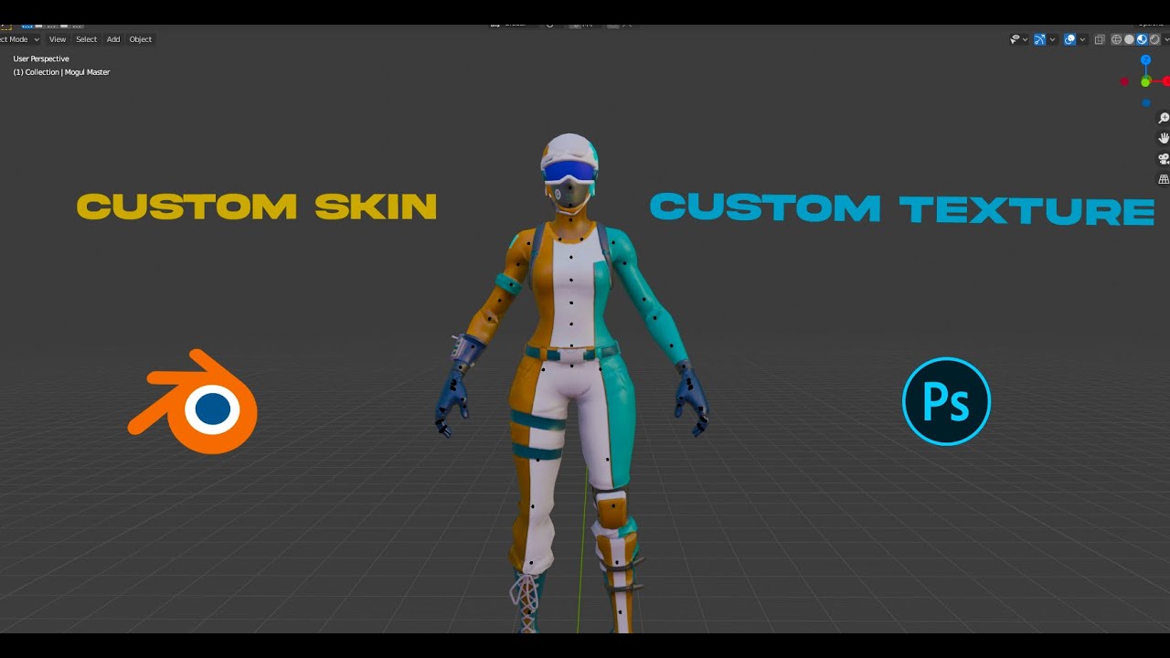 How To Make A Custom Fortnite Skin In Blender 2.9 * WITHOUT UNMODEL ...