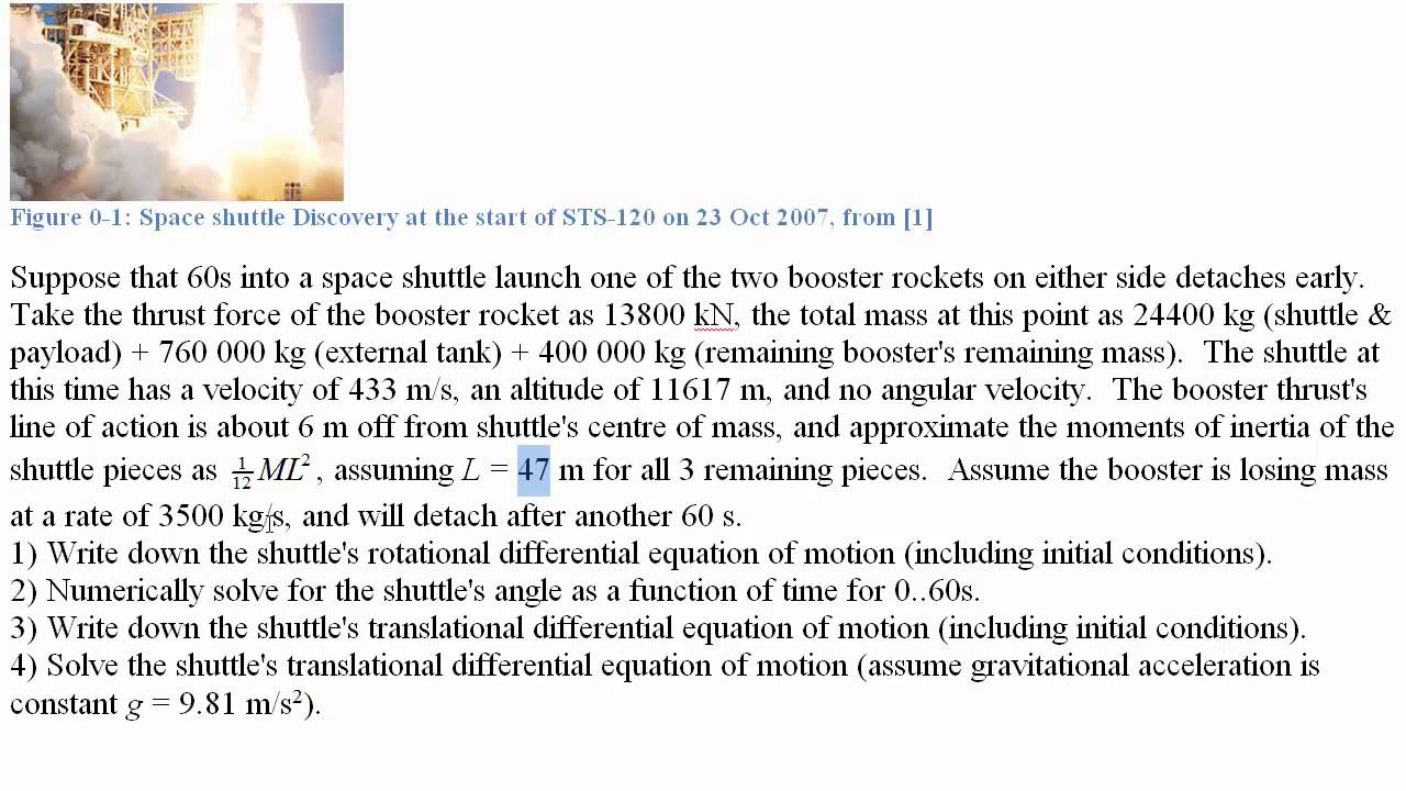 Eng Phys 2P04 2015 Lecture 9: Advanced Dynamics Problems I: Rocketry ...