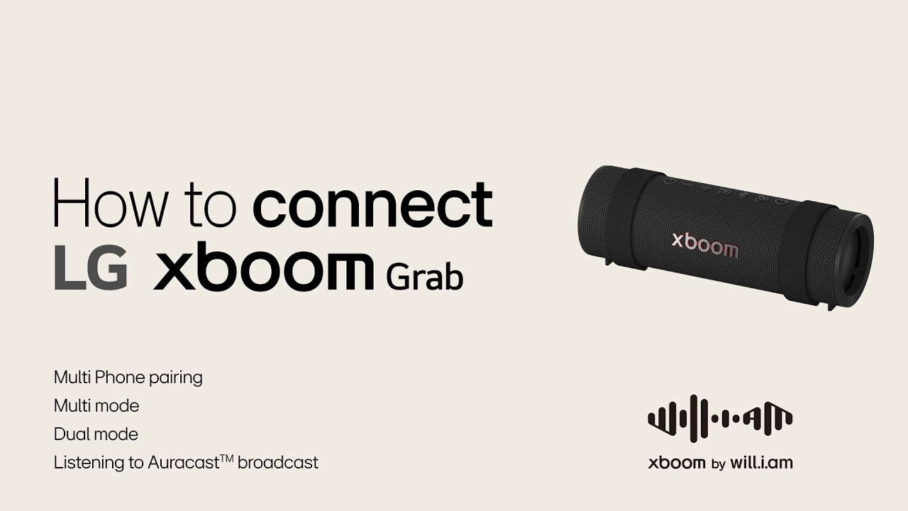 How to use & connect LG xboom Grab | LG - YouTube