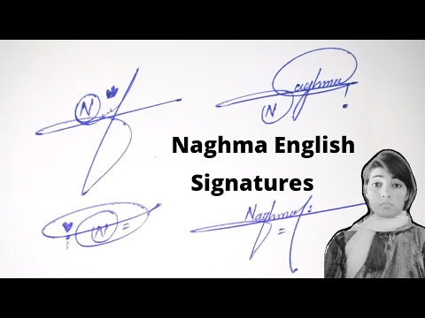 Naghma name signature in English#name signature with arooj - YouTube