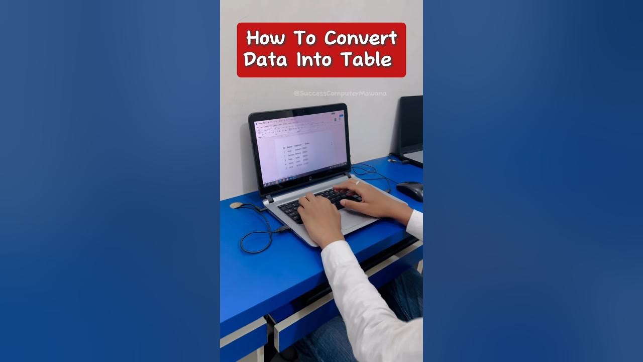 Convert Text to Table in MS Word : Easy Step by Step Tutorial #Shorts #table #msword - YouTube