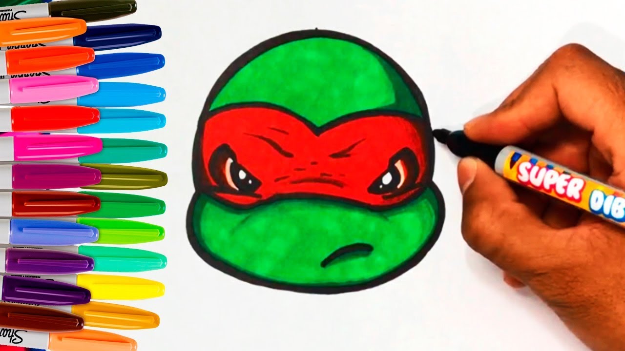 HOW TO DRAW RAPHAEL KAWAII FROM NINJA TURTLES (TMNT) EASY STEP BY STEP