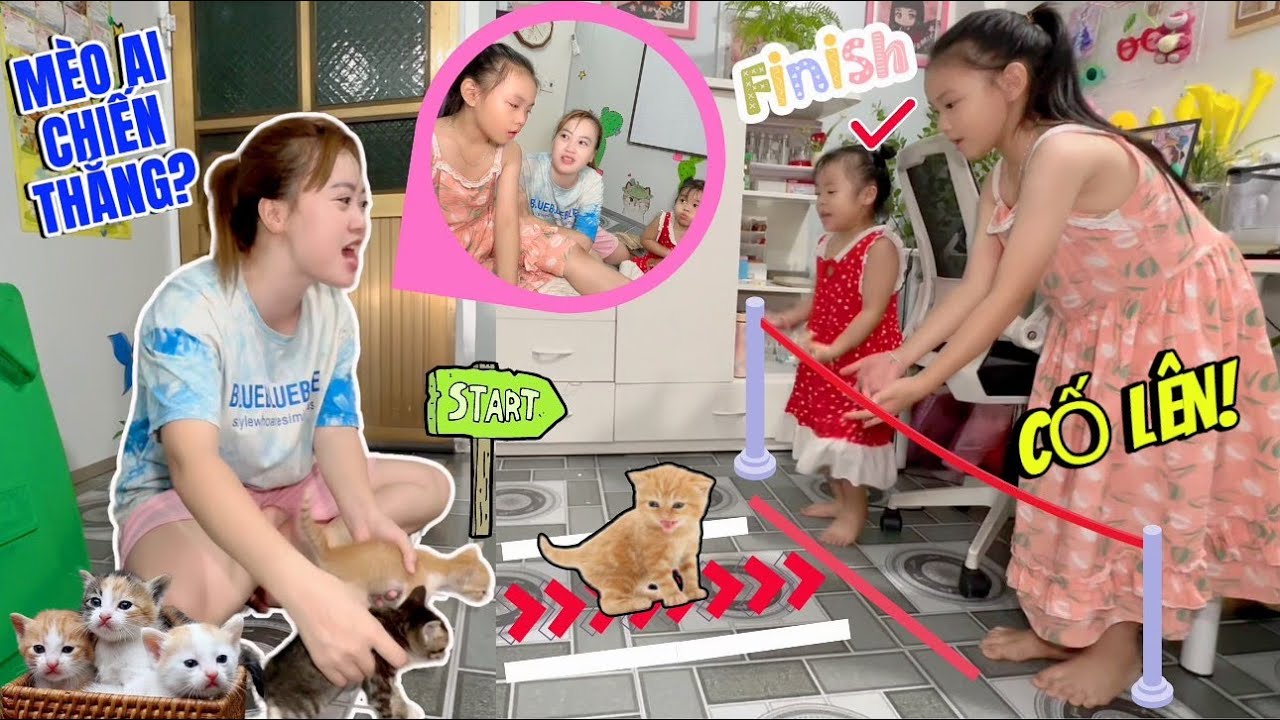 Mint Vy Đặt Tên Cho Đàn Mèo Con Và Cuộc Thi Mèo Ai Về Đích Trước - YouTube