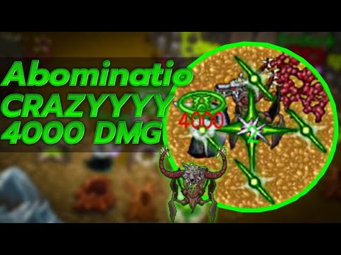 TibiaMe test damage of Abominatio The difference between wearing armor ...