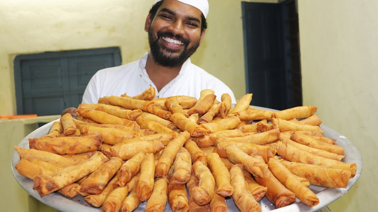 Crispy Veg Spring Rolls || Easy & Quick Snack Recipe - YouTube