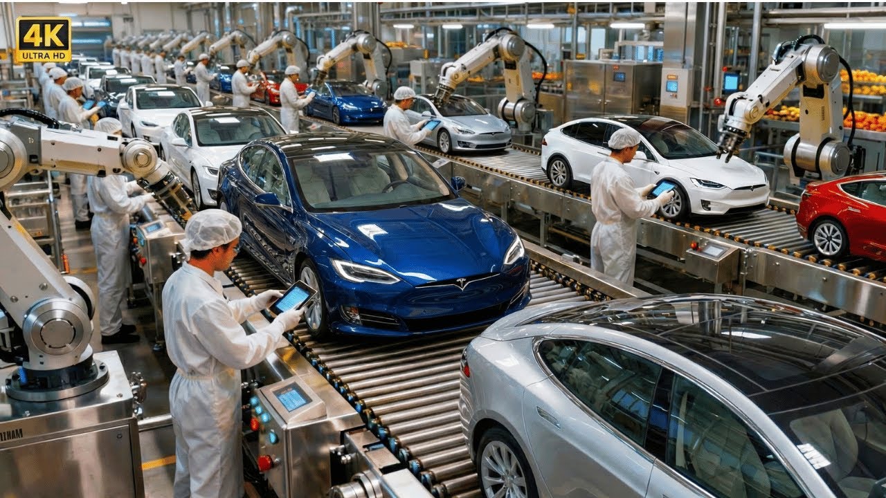 Inside a Modern Tesla Factory From Raw Materials (Full Process) - YouTube