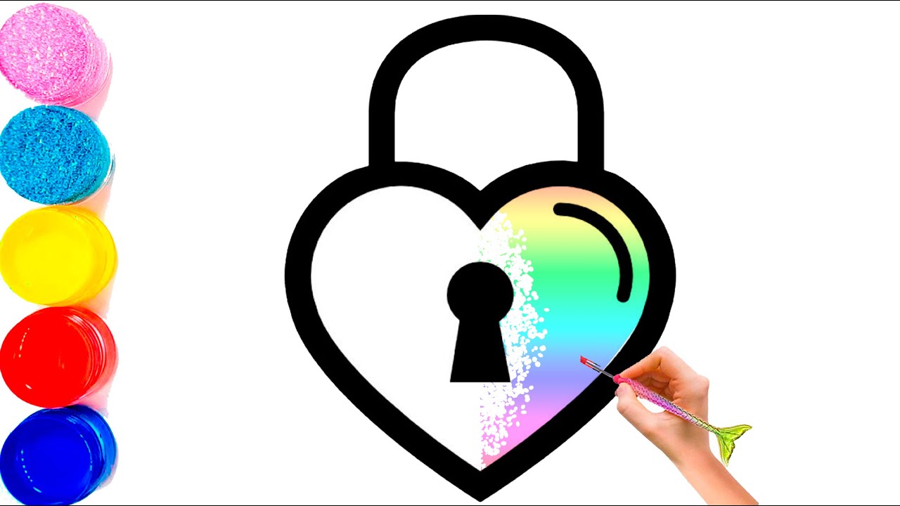 bolalar rasm chizish uchun qulf va kalit/lock and key for kids drawing ...