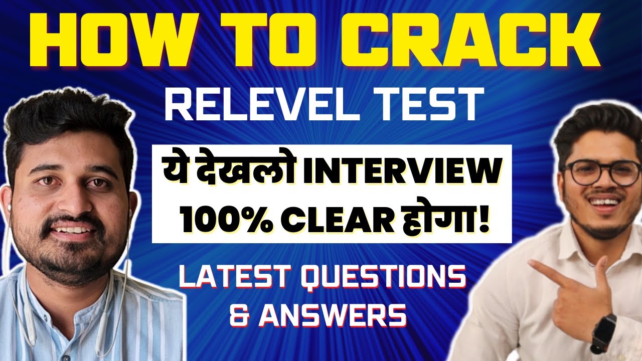 How to Crack Relevel test | Latest Relevel Interview Video | Relevel ...