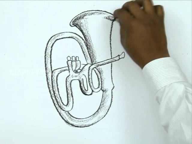 Simple Tuba Drawing