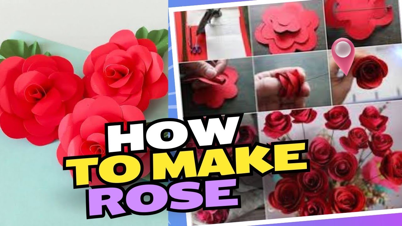 How to Make Paper Roses (Easy Tutorial) કાગળમાંથી ગુલાબ કેવી રીતે ...