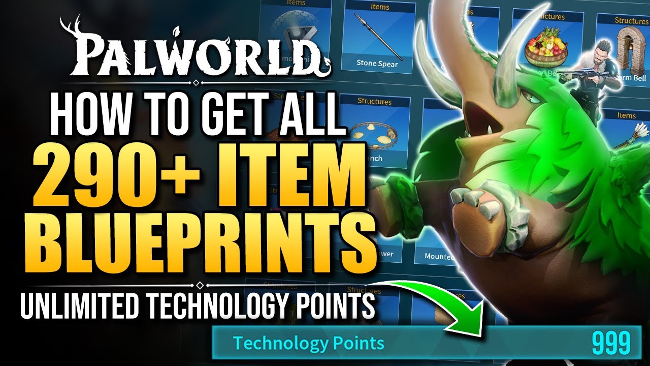Unlock 290+ Blueprints In Palworld - Infinite Technology Points For ...