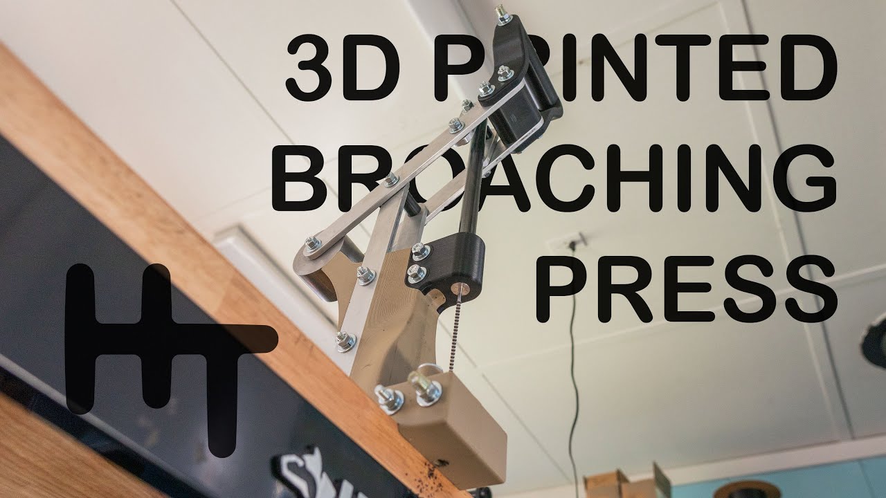 3D Printed Broaching Press - YouTube