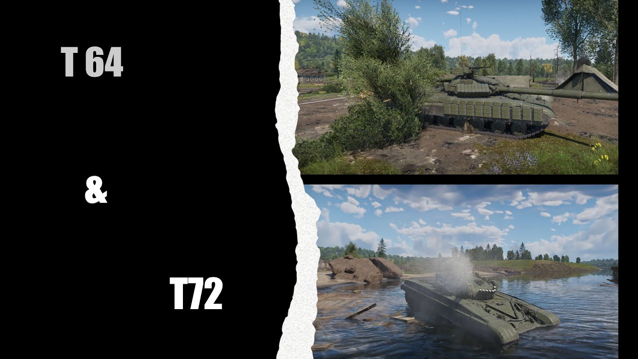 T 72A & T 64B Russian Brothers War Thunder Gameplay - YouTube