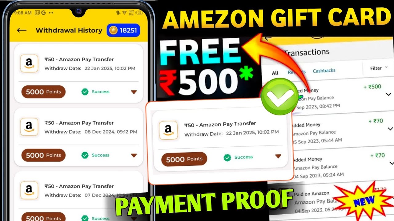 How to Get Free Amazon Gift Card 2025 | Amazon Gift Card Earning Apps ...