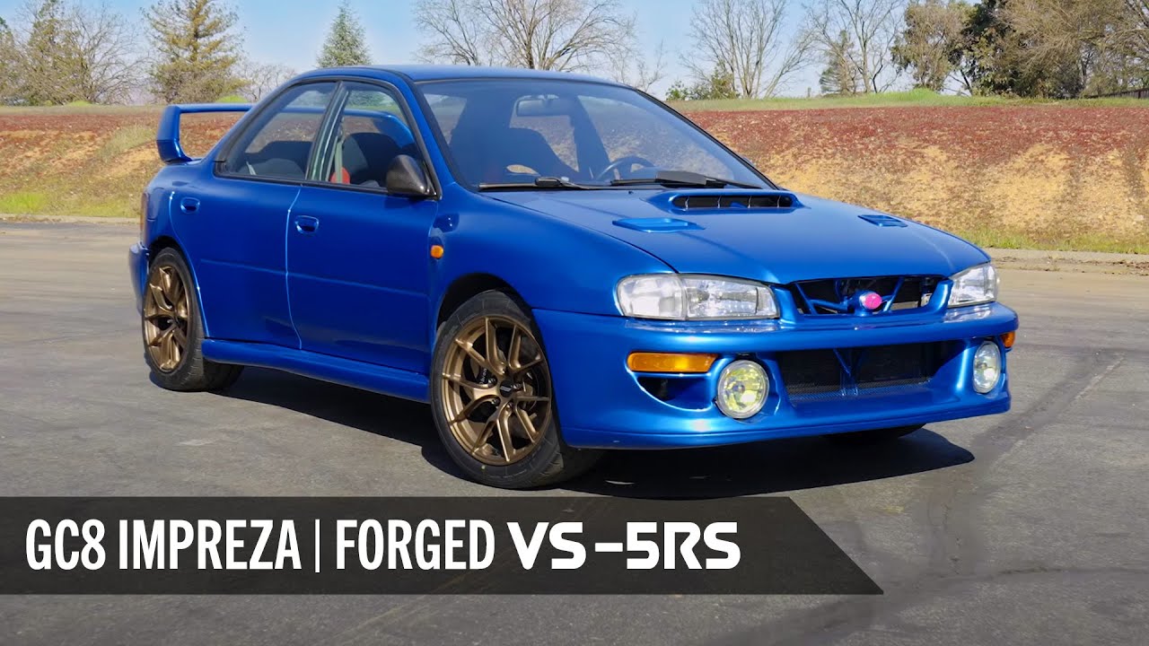 GC8 Subaru Impreza STI on APEX VS-5RS Forged Wheels - YouTube