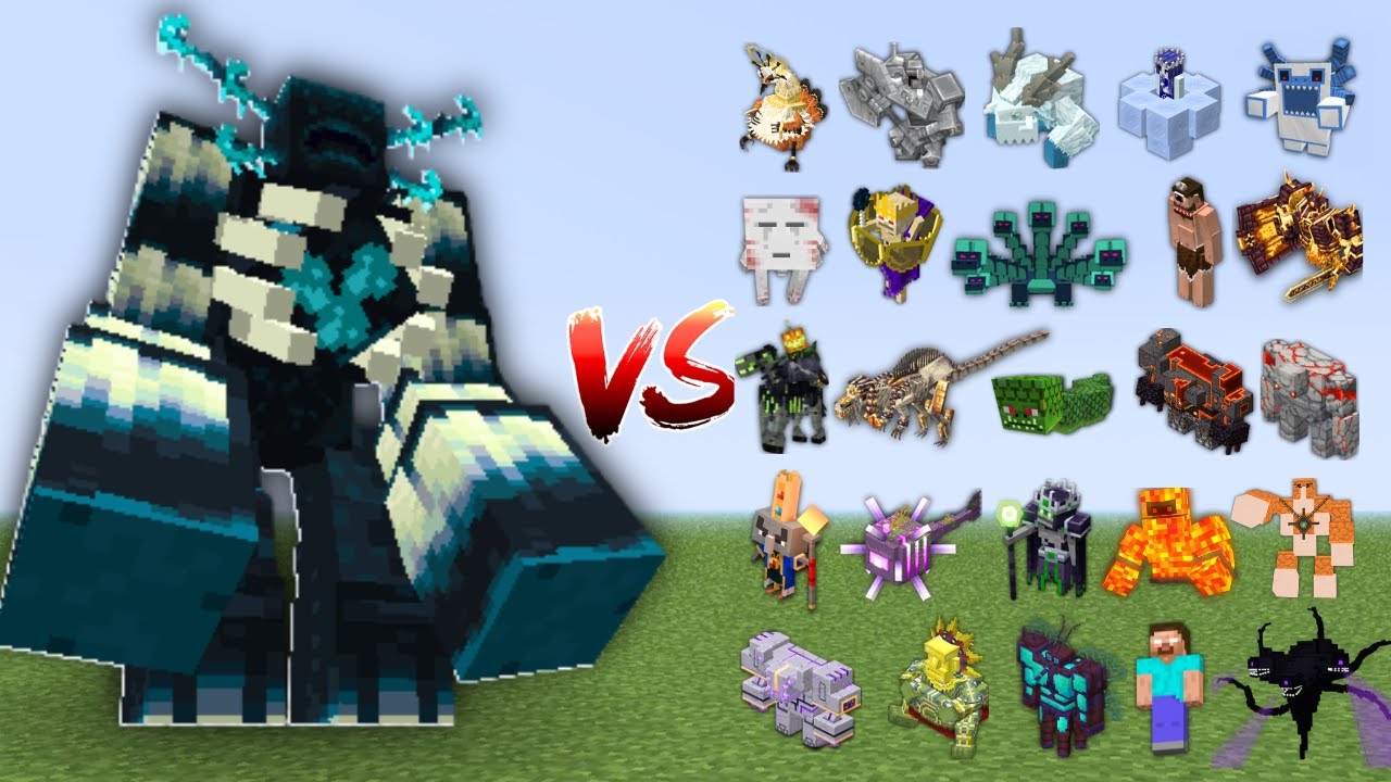 Mutant Warden vs All Minecraft Bosses in Minecraft Mob Battle - YouTube