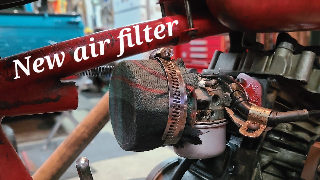 Making another air filter for the Whizzer - YouTube