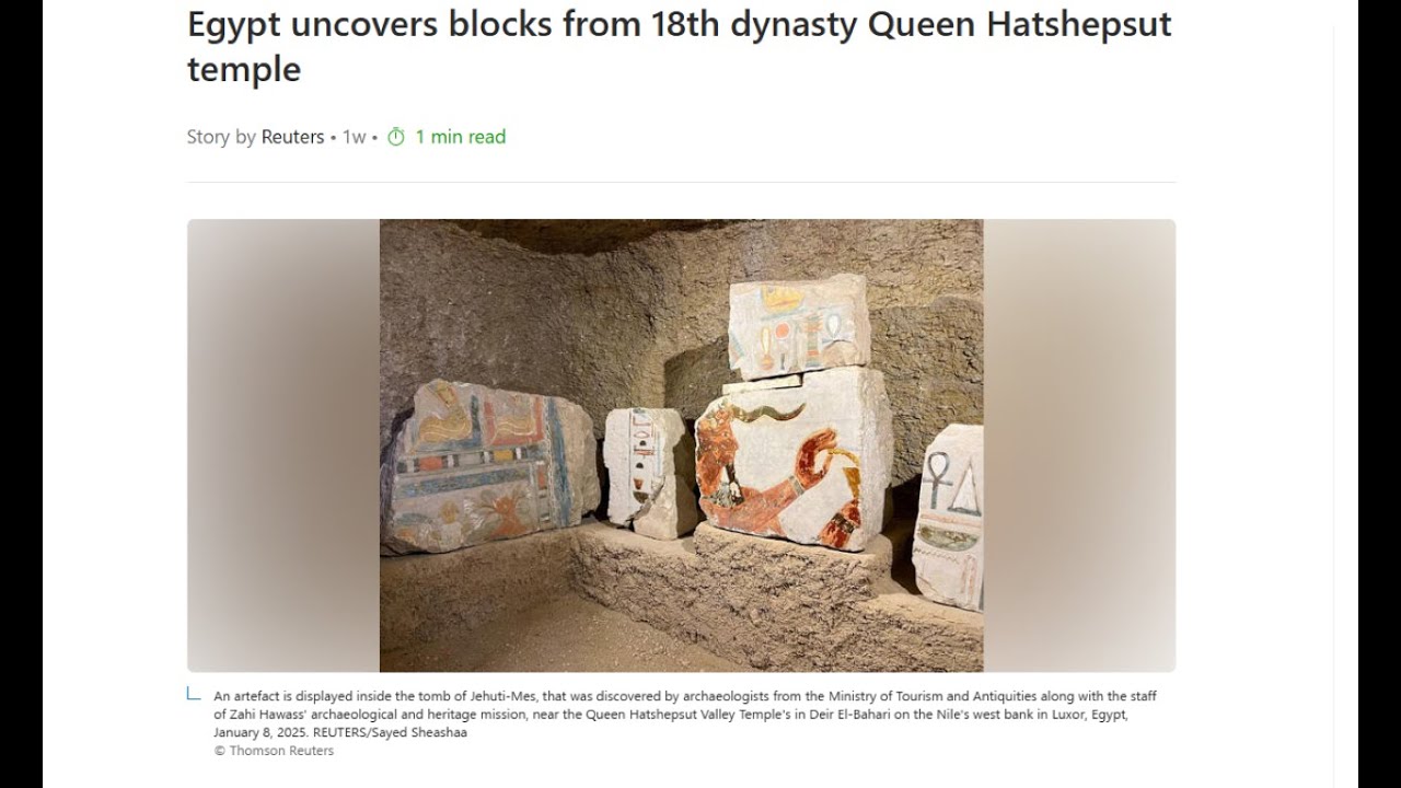 Archaeologists Unearth Intricately Decorated Blocks From Hatshepsut's ...