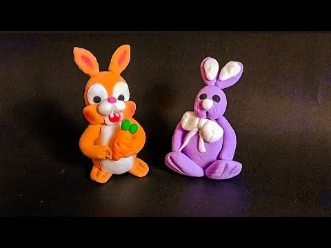 DIY Cute Bunnies / Clever and Innocent Bunny Clay Tutorial / Clay Art ...