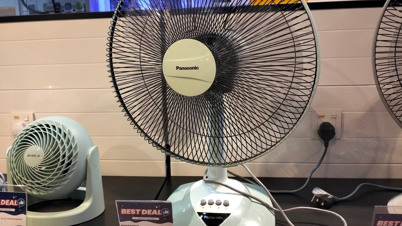 16“ Panasonic table fan FMN404(green color) - YouTube