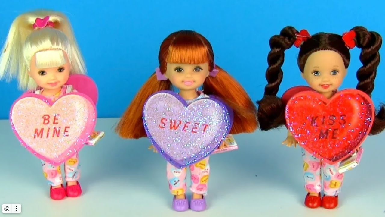Learn English Barbie Shelly Kelly club Dolls 3 Little Cute Girls ...