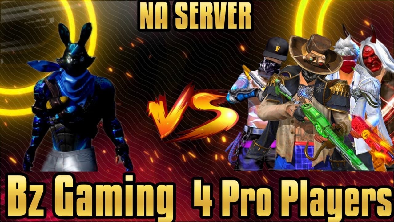 Bz Gaming🔥 Vs 4 Pro Players || 1 vs 4 🤯 - Garena Free Fire PC Player🖥 ...