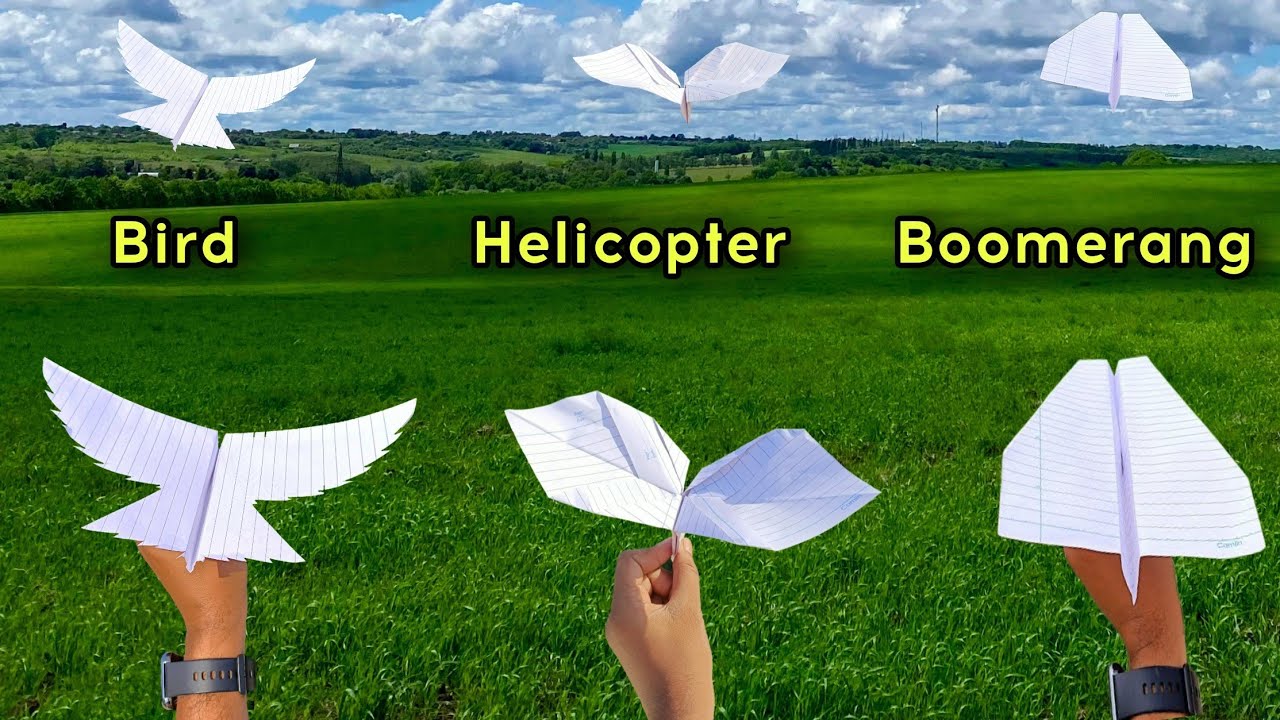 best 3 flying bird plane, how to make 3 flying airplane, best 3 flying ...