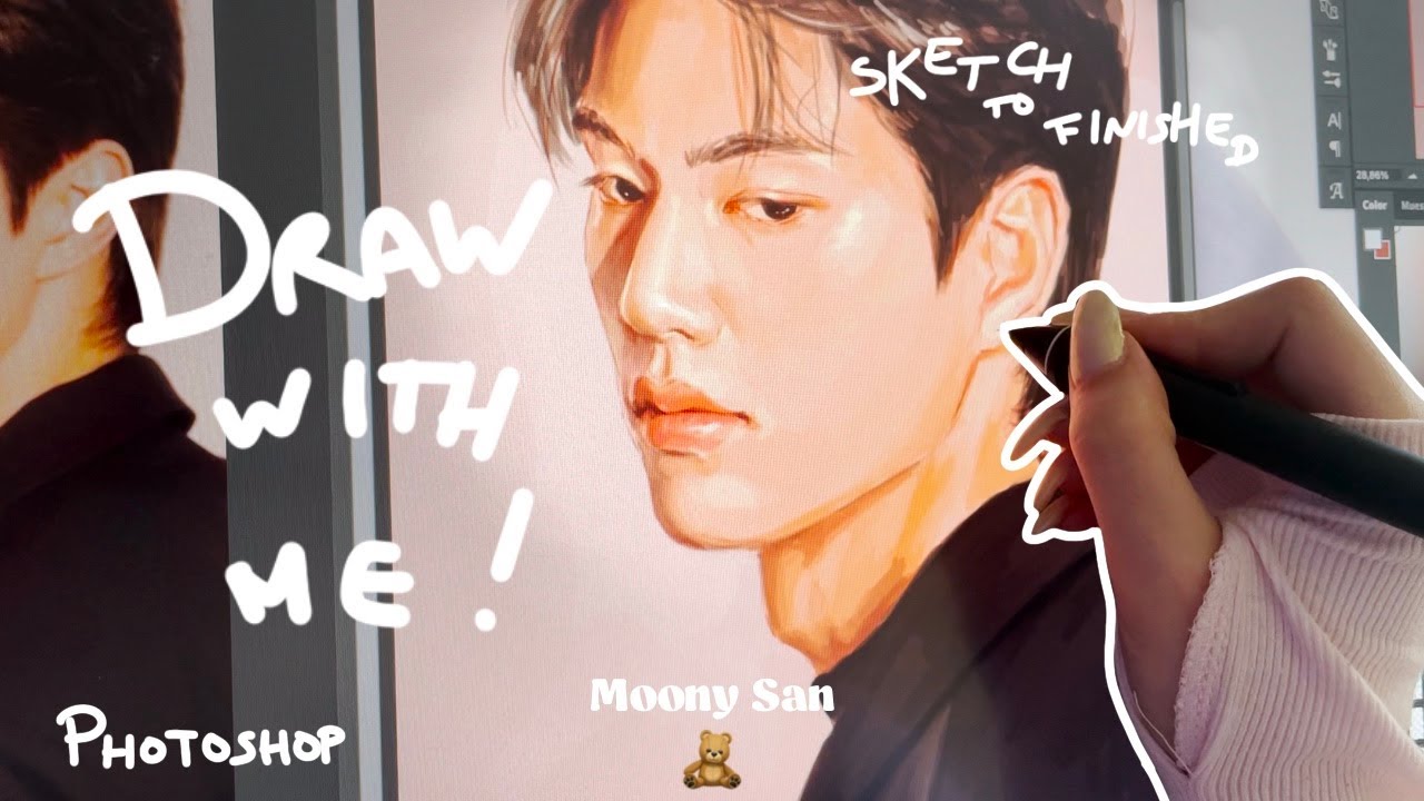 ʚɞ Drawing SONG KANG from start to finish! ʚɞ - Draw With Me n.20 ...
