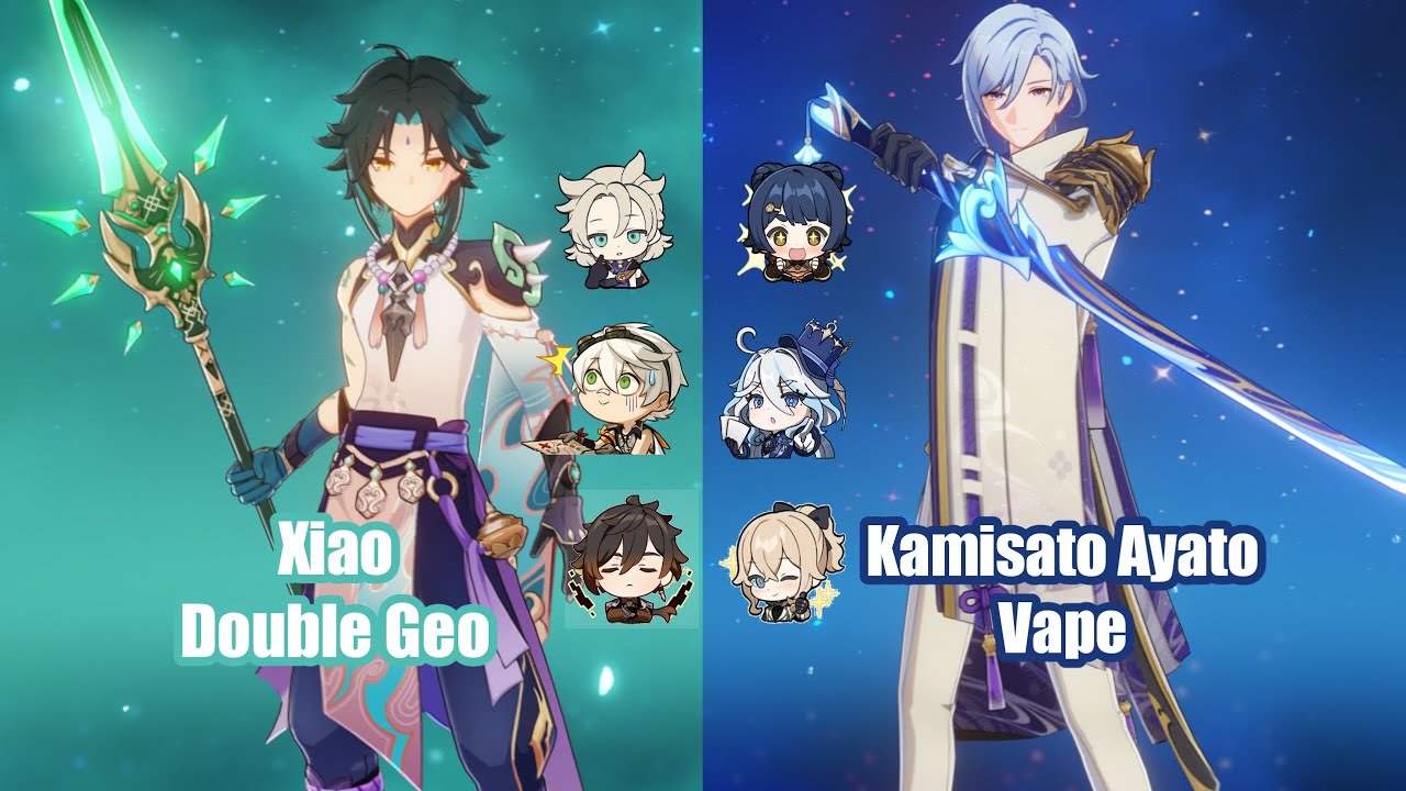 C0 Xiao Double Geo & C0 Ayato Vape | Spiral abyss 4.3 | Genshin Impact ...