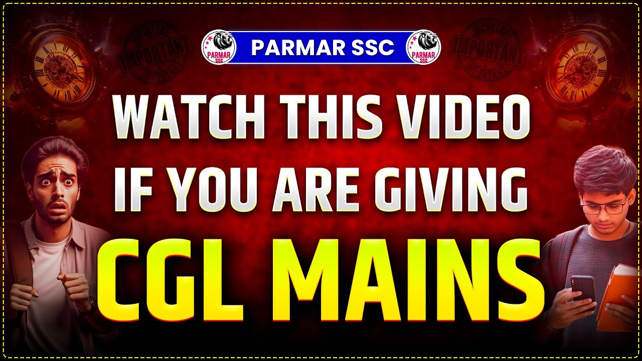 SSC CGL MAINS REMAINING DAYS STRATEGY - YouTube