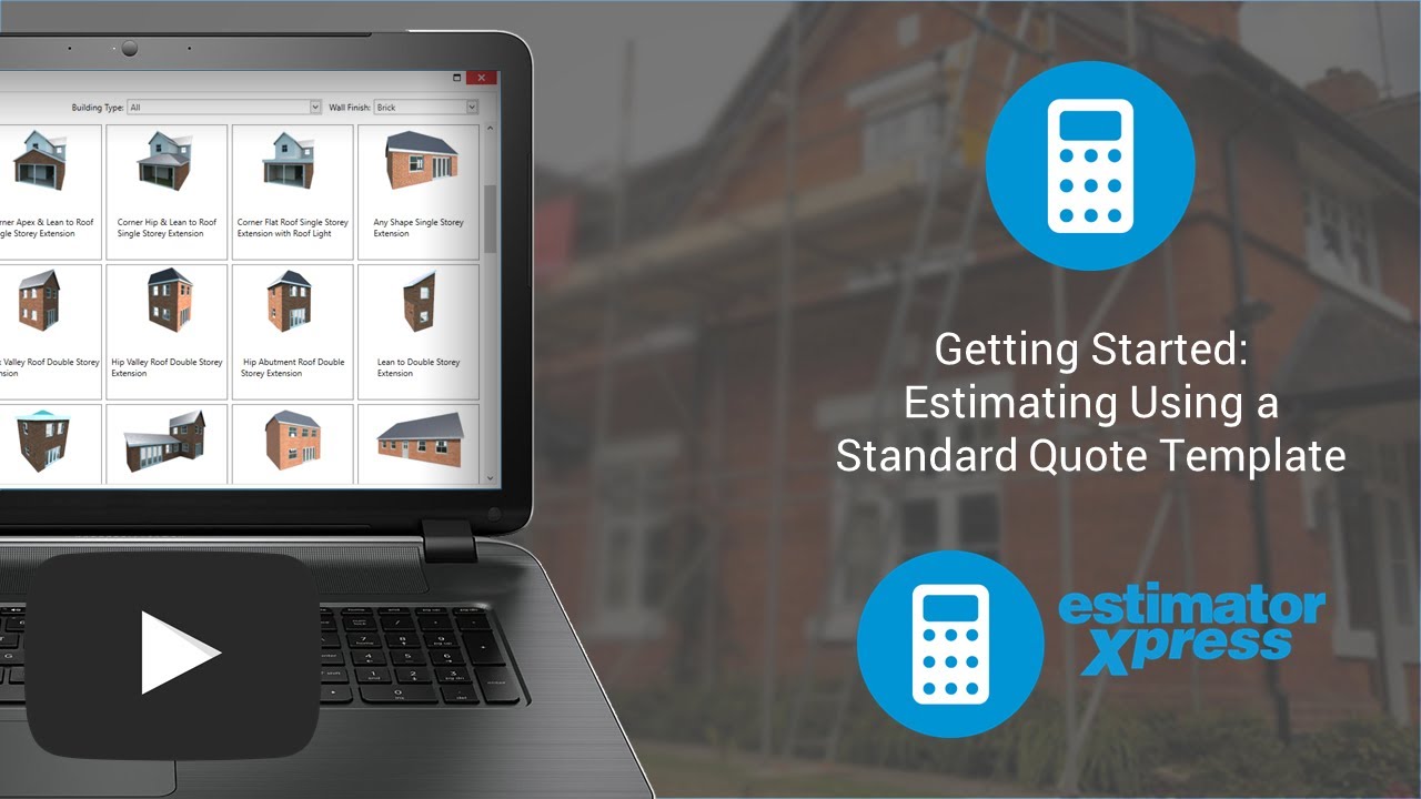 Getting Started: Estimating Using a Standard Quote Template - YouTube