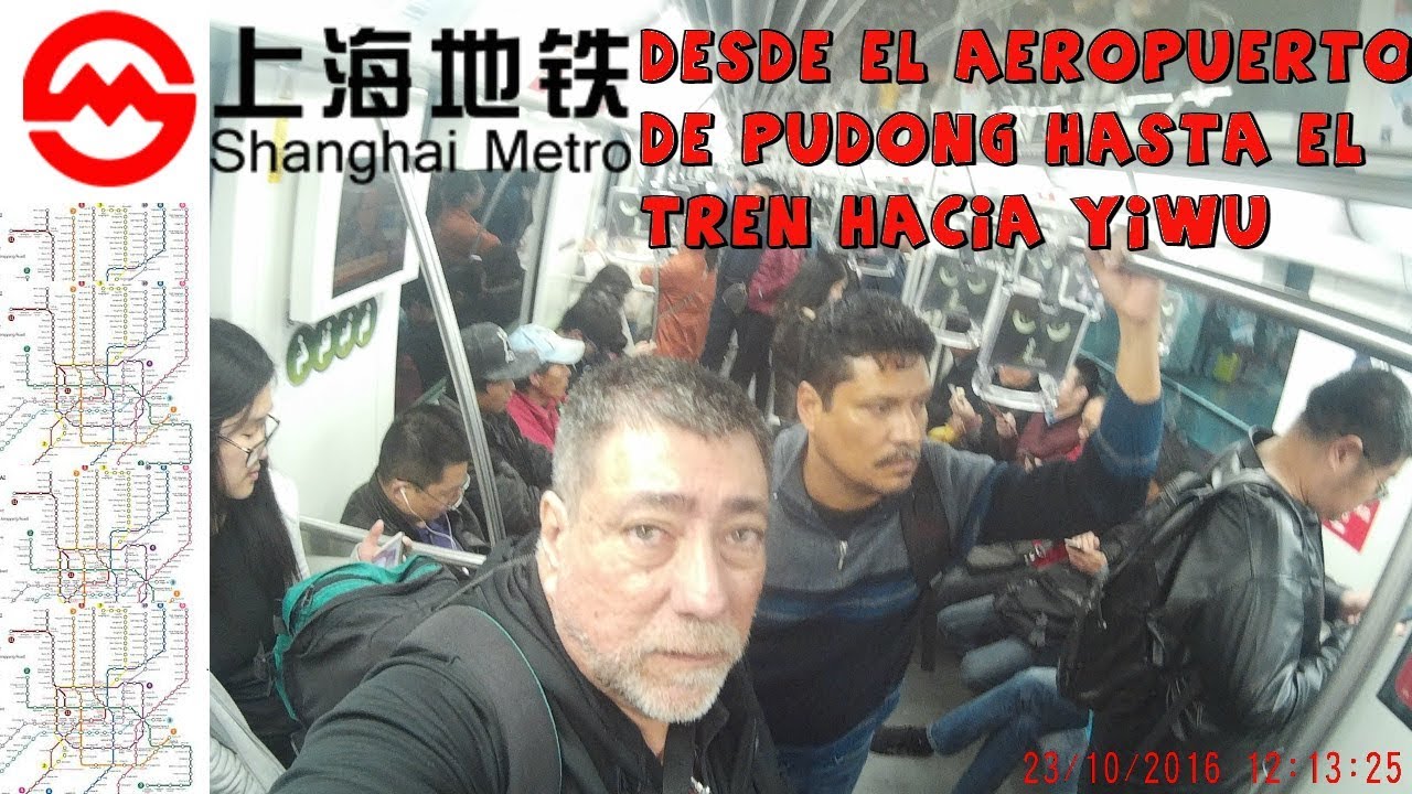 Metro Shanghai del Aeropuerto al Tren a Yiwu - YouTube