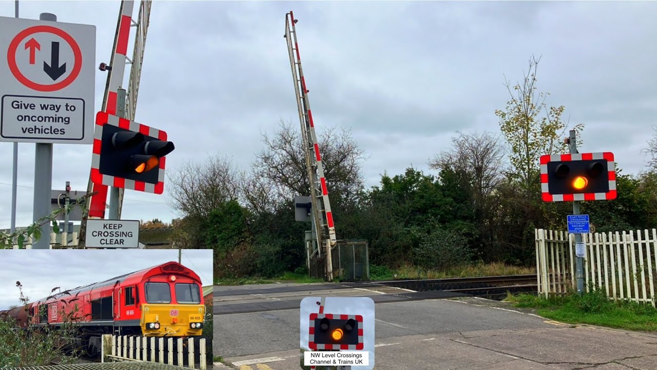 (Rare Barriers) Clay Mills Level Crossing, Staffordshire - YouTube