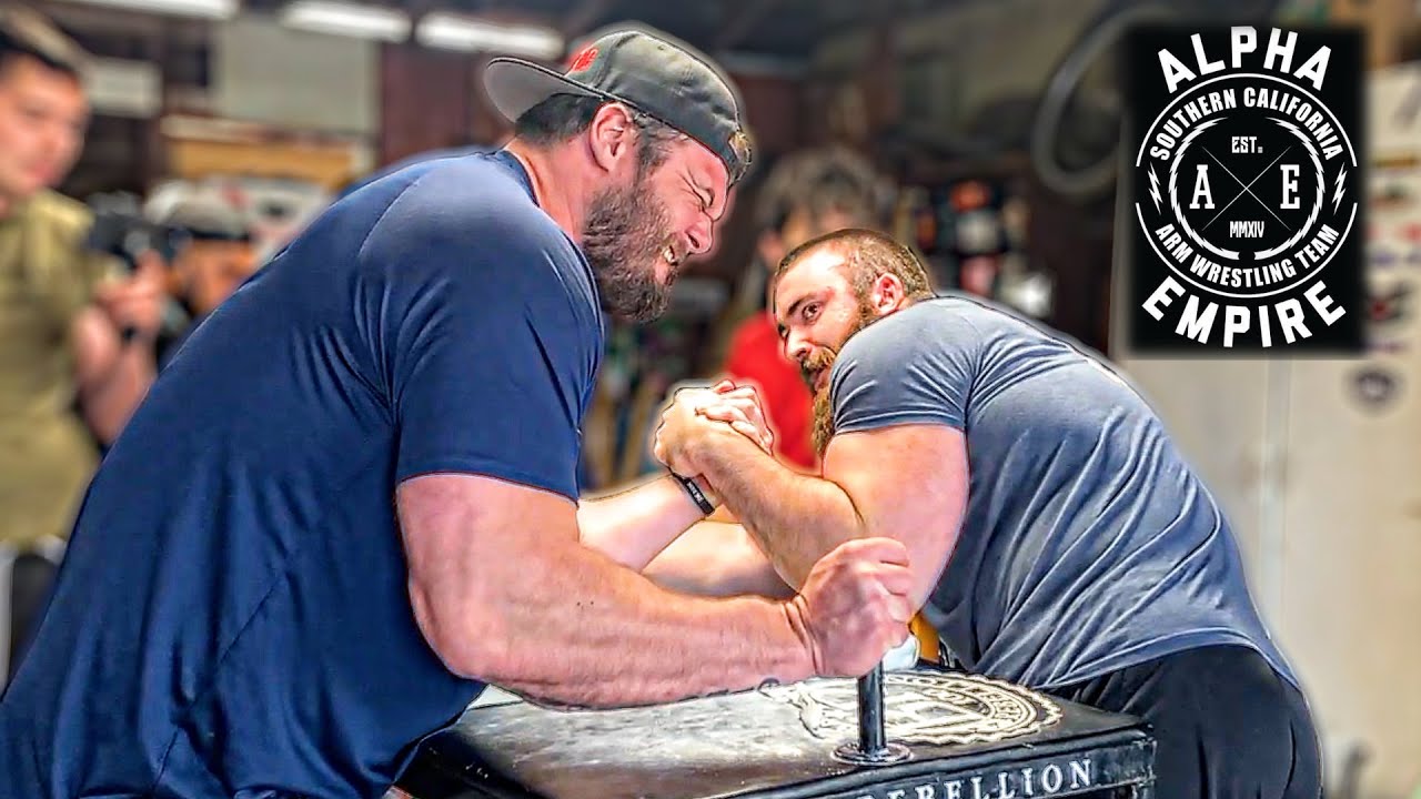 ARMWRESTLING DEREK SMITH + ALPHA EMPIRE - YouTube