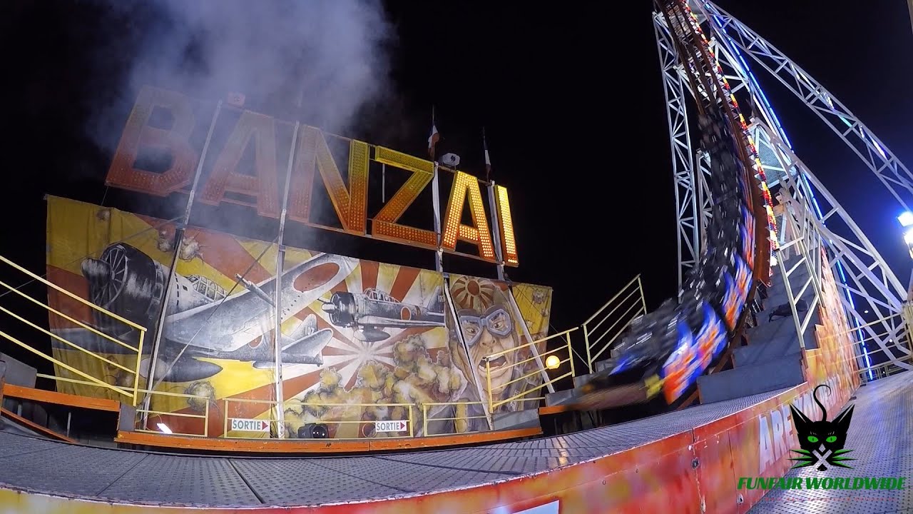 UNIQUE FUNFAIR COASTER RIDE "BANZAI" BEST OF - YouTube