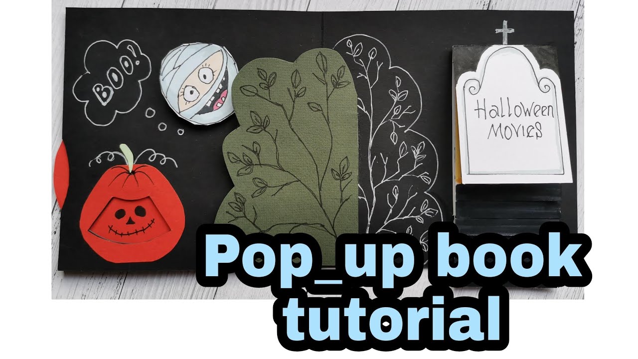 Pop_up book. Tutorial. Halloween. Page 4. - YouTube