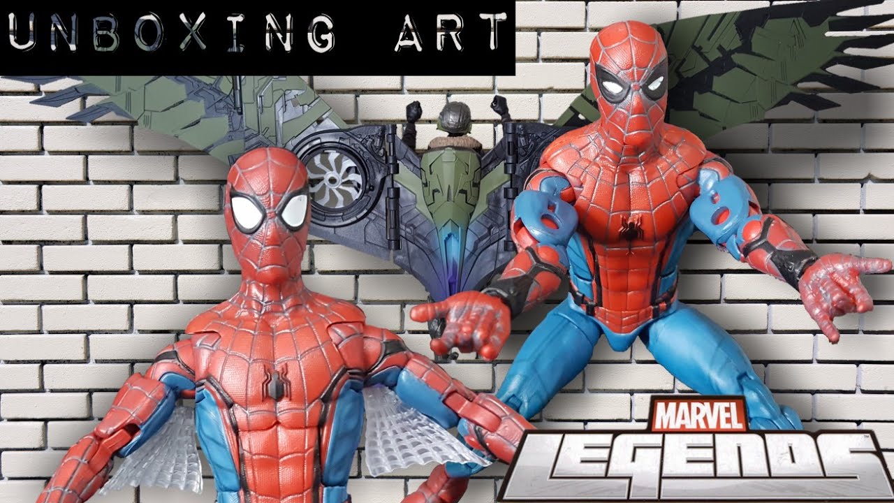 Marvel Legends Wing Suit Spider-Man & Vulture BAF Wings Unboxing and ...