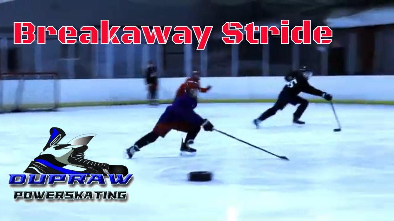 HOW TO IMPROVE FORWARD BREAKAWAY STRIDE-DUPRAW POWERSKATING (On Ice Tutorial) - YouTube