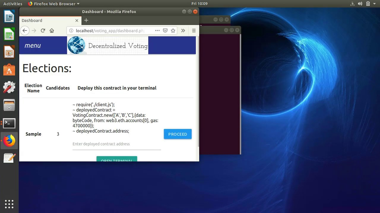 Dcentralized GUI based voting app using blockchain - YouTube