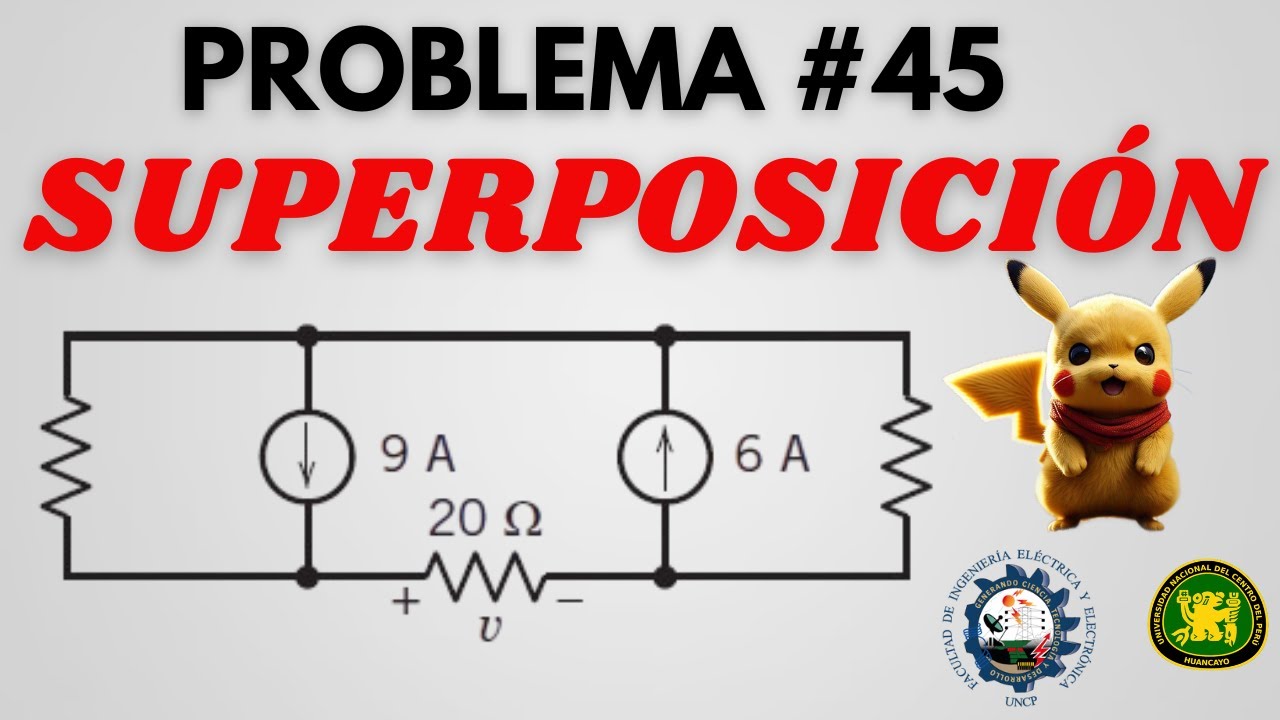 PRINCIPIO DE SUPERPOSICIÓN EN CIRCUITOS ELÉCTRICOS - PROB.#45 - Dorf ...