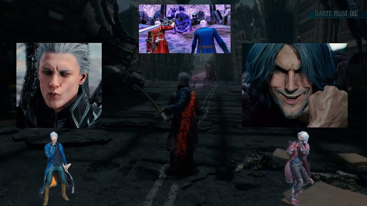 DMC5 Dante vs almost all DMD bosses but it's battle of brothers - YouTube