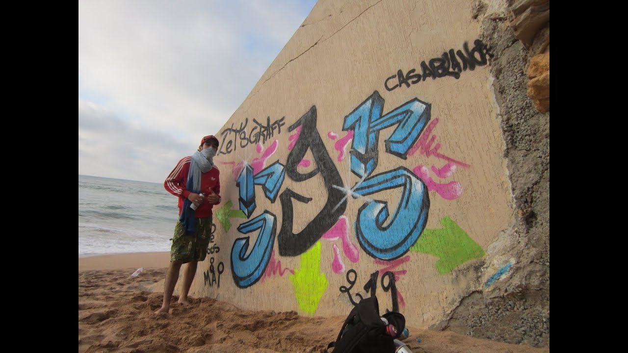 SOS 1 graffiti beach surf session - YouTube