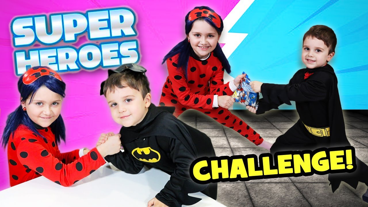 BATMAN vs LADY BUG - Sfida Epica - DC SUPER HEROES Monster Flex - YouTube