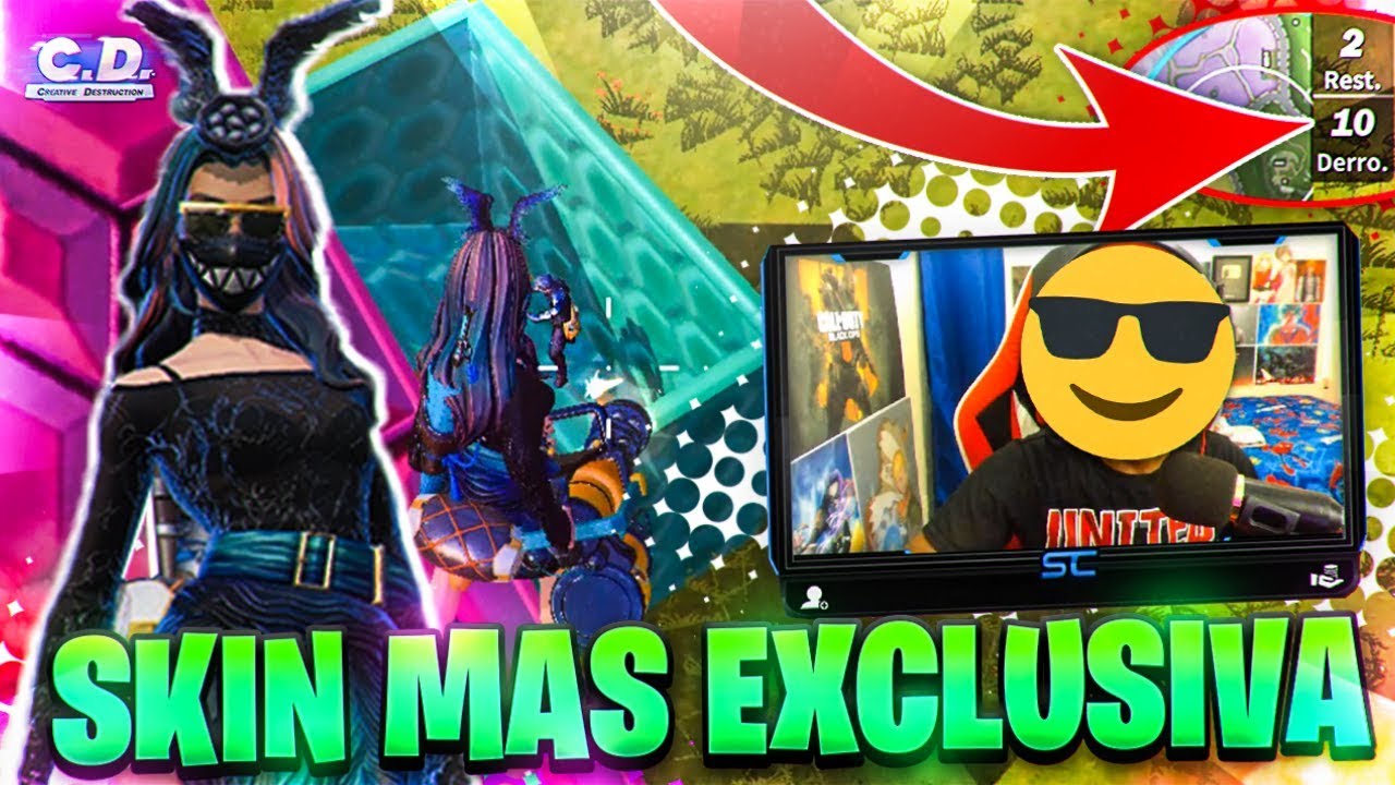 ¡PARTIDAZA CON LA SKIN MÁS EXCLUSIVA DE CREATIVE DESTRUCTION! - YouTube