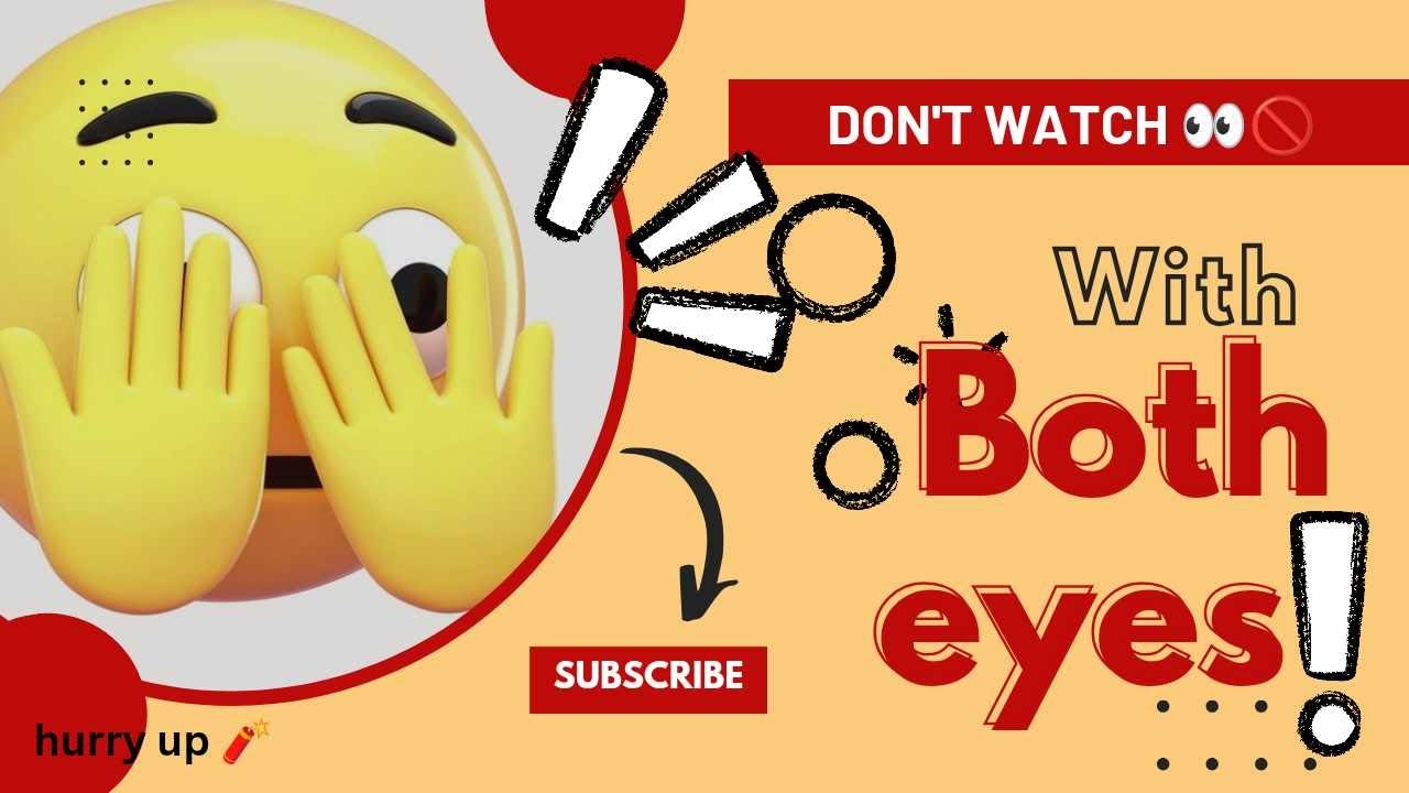 Watch this video 📷 with one eye 👁️ - YouTube