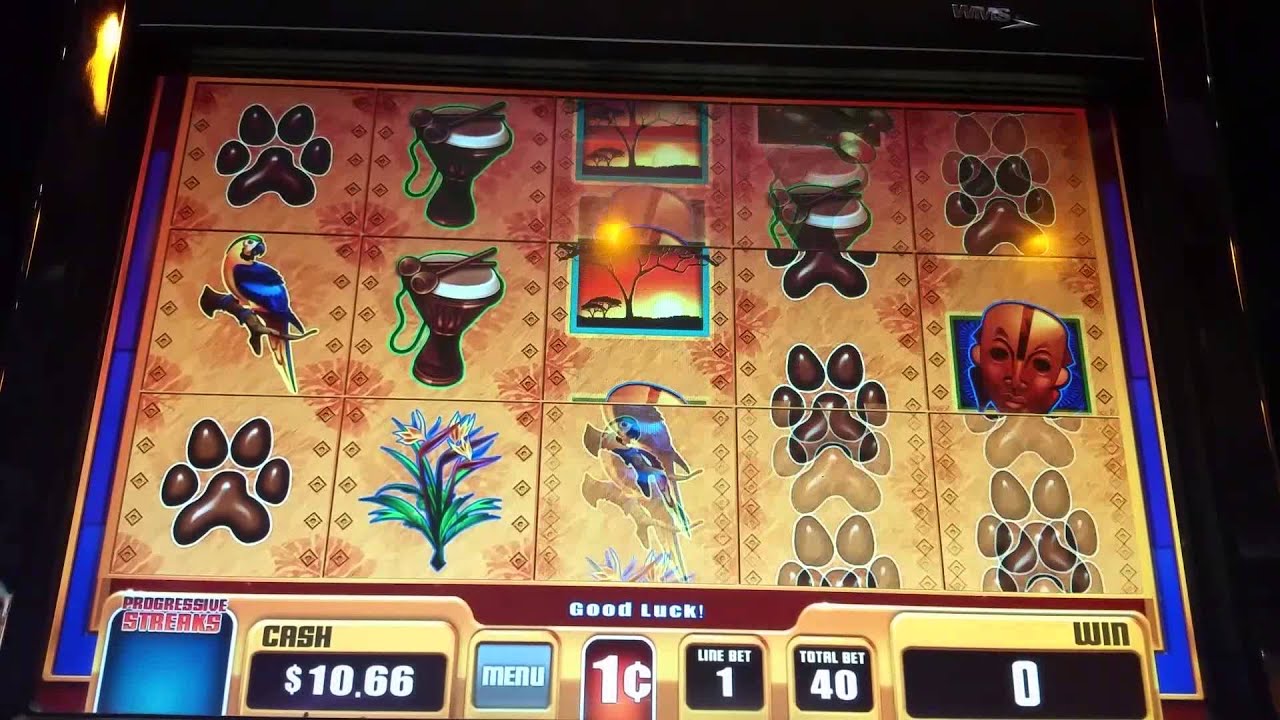 Jungle Cats slot machine at Sands casino - YouTube