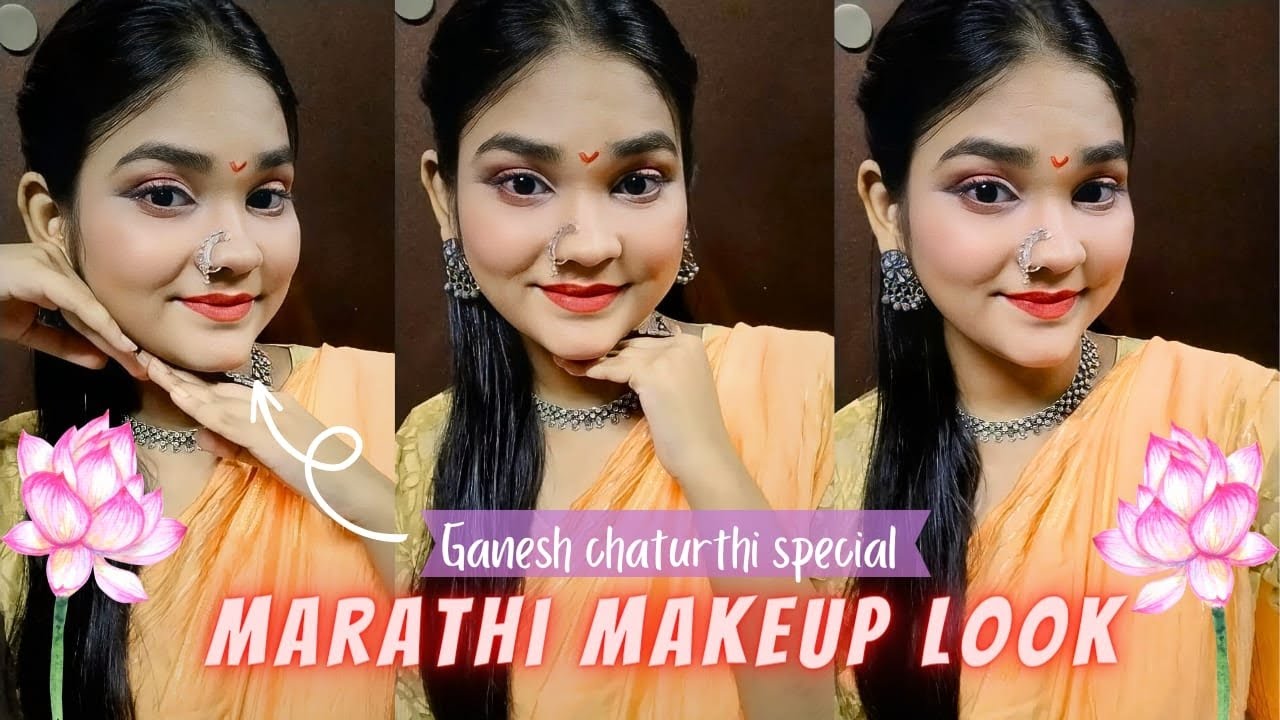 Marathi Makeup looks | ganesh chaturthi special | Traditional Marathi ...